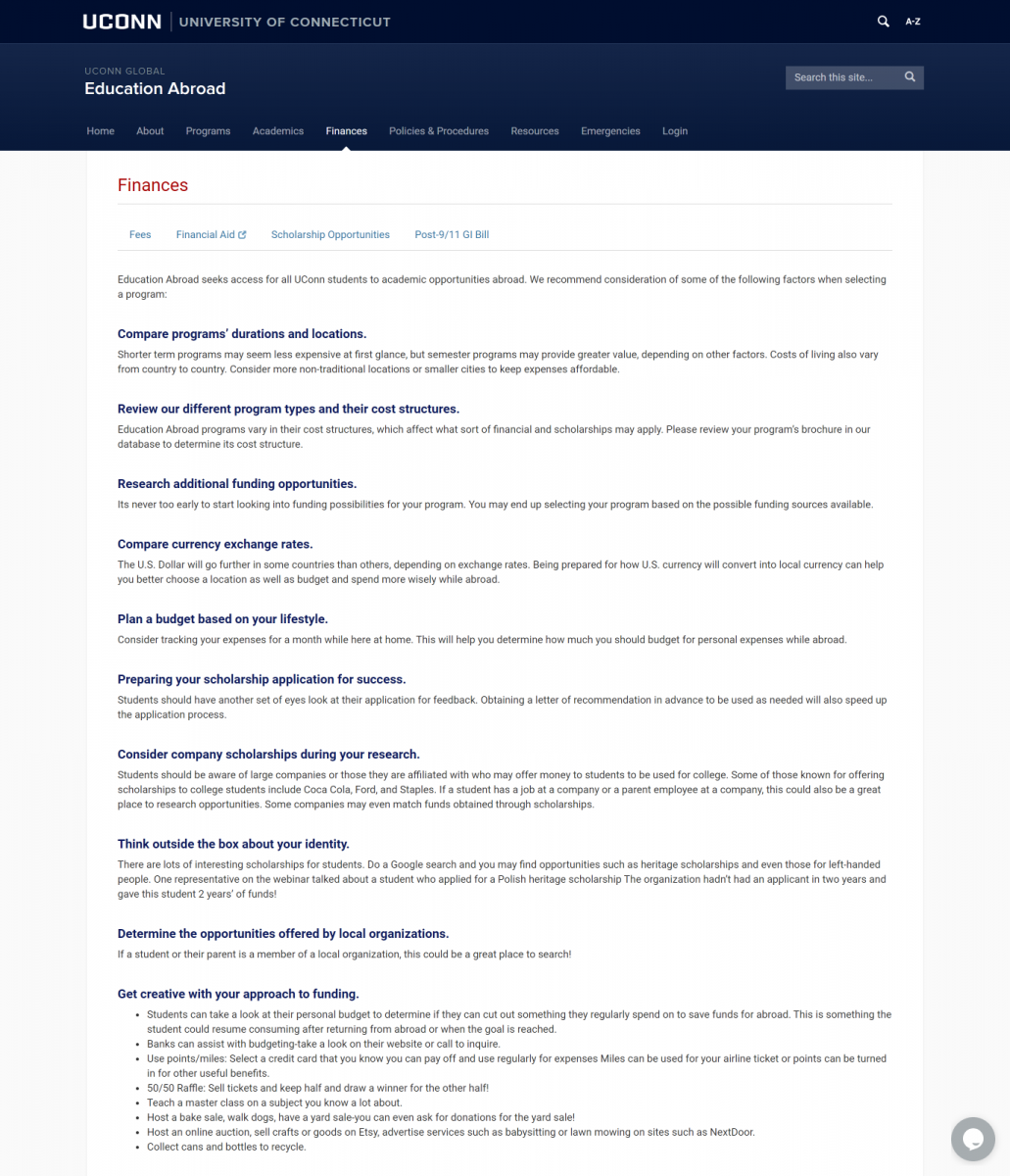 Study Abroad | Web Development